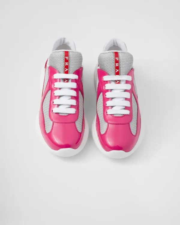 Prada America'S Cup Biker Sneakers - Peony Pink | Editorialist